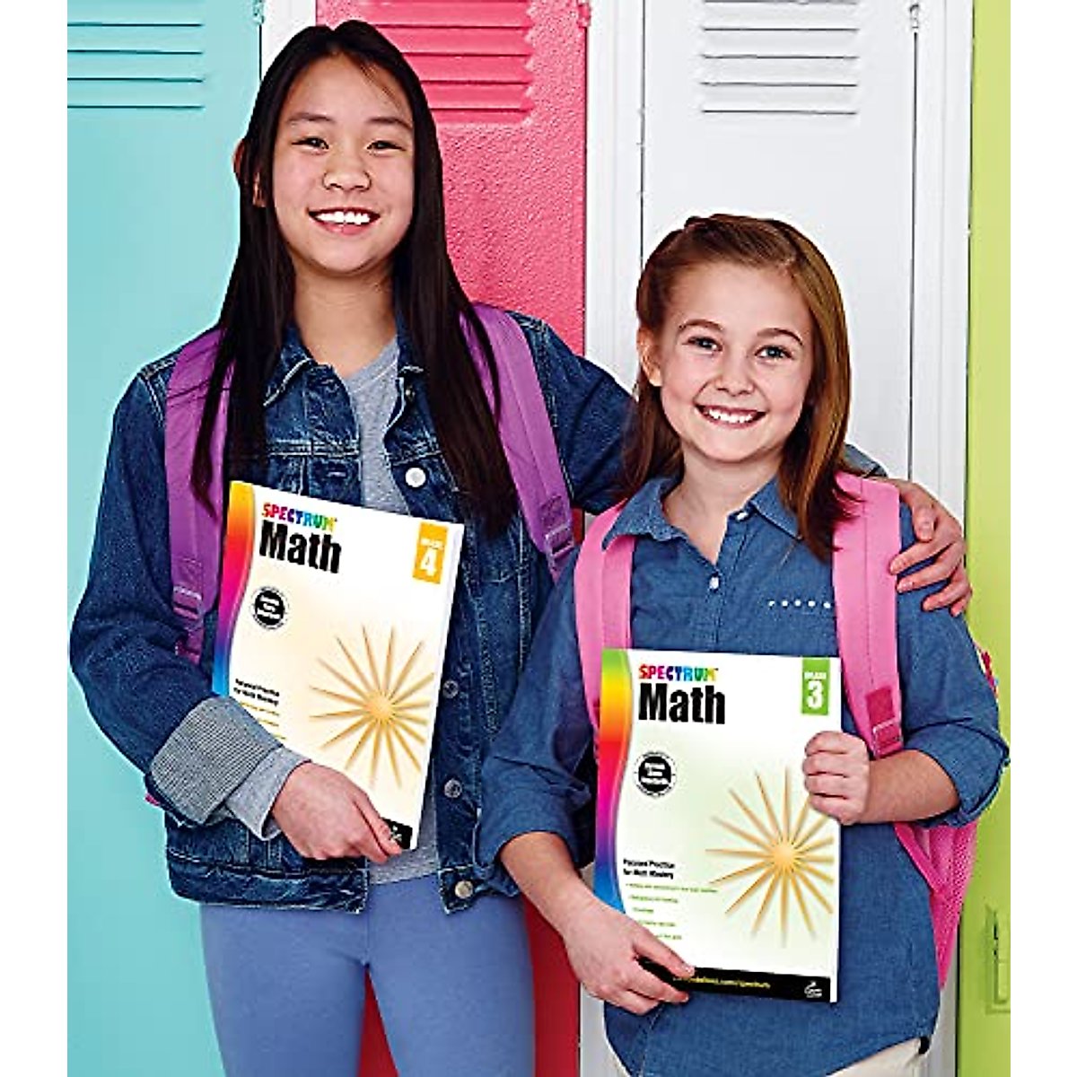 Spectrum 4th Grade Math Workbooks, Ages 9 to 10, 4th Grade Math, Multiplication, Division, Fractions, Decimals, Algebra, Measurement Conversions, and Geometry Workbook - 160 Pages