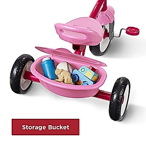 Radio Flyer Pink Rider Trike, Outdoor Tricycle for Toddlers Age 3-5 (Amazon Exclusive)