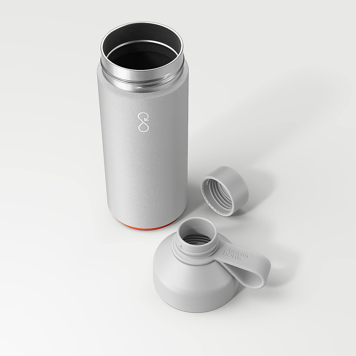 Ocean Bottle - Recycled Stainless Steel Drinks Reusable Water Bottle - Eco-Friendly & Reusable - Rock Grey - 34 oz