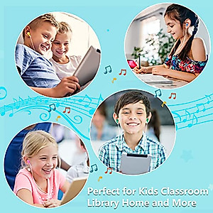 ZNXZXP Bulk Earbud Headphones for Classroom Kids, Wholesale Multi Colored Earphones for Students, School, Library, Museums (30 Pack)