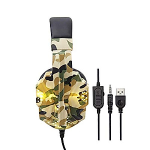 Camouflage PS4 Headset Bass Gaming Headphones For PC Mobile Phone