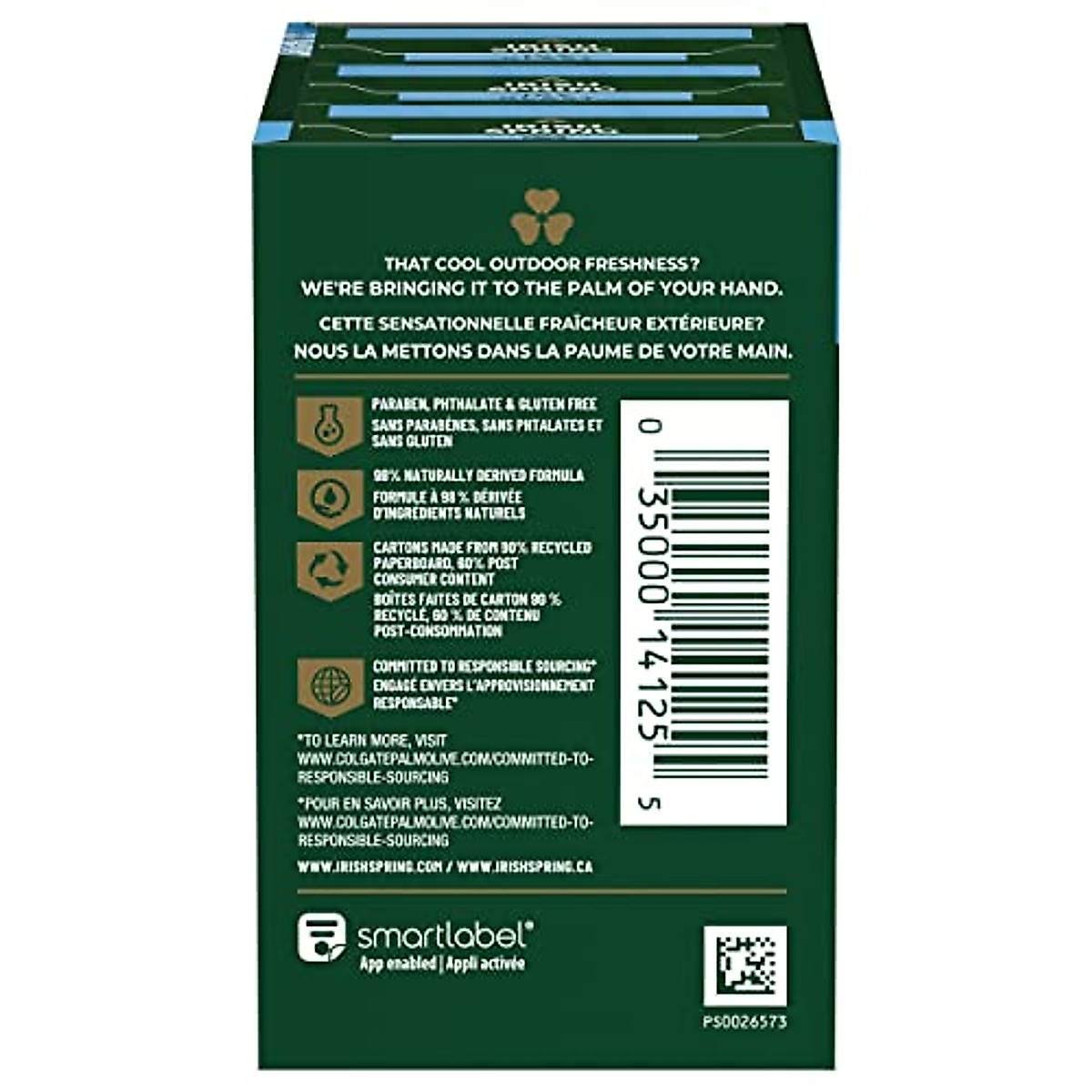 Irish Spring Bath Bar, Icy Blast 3.75 Oz, 3 x 3.75 oz bars