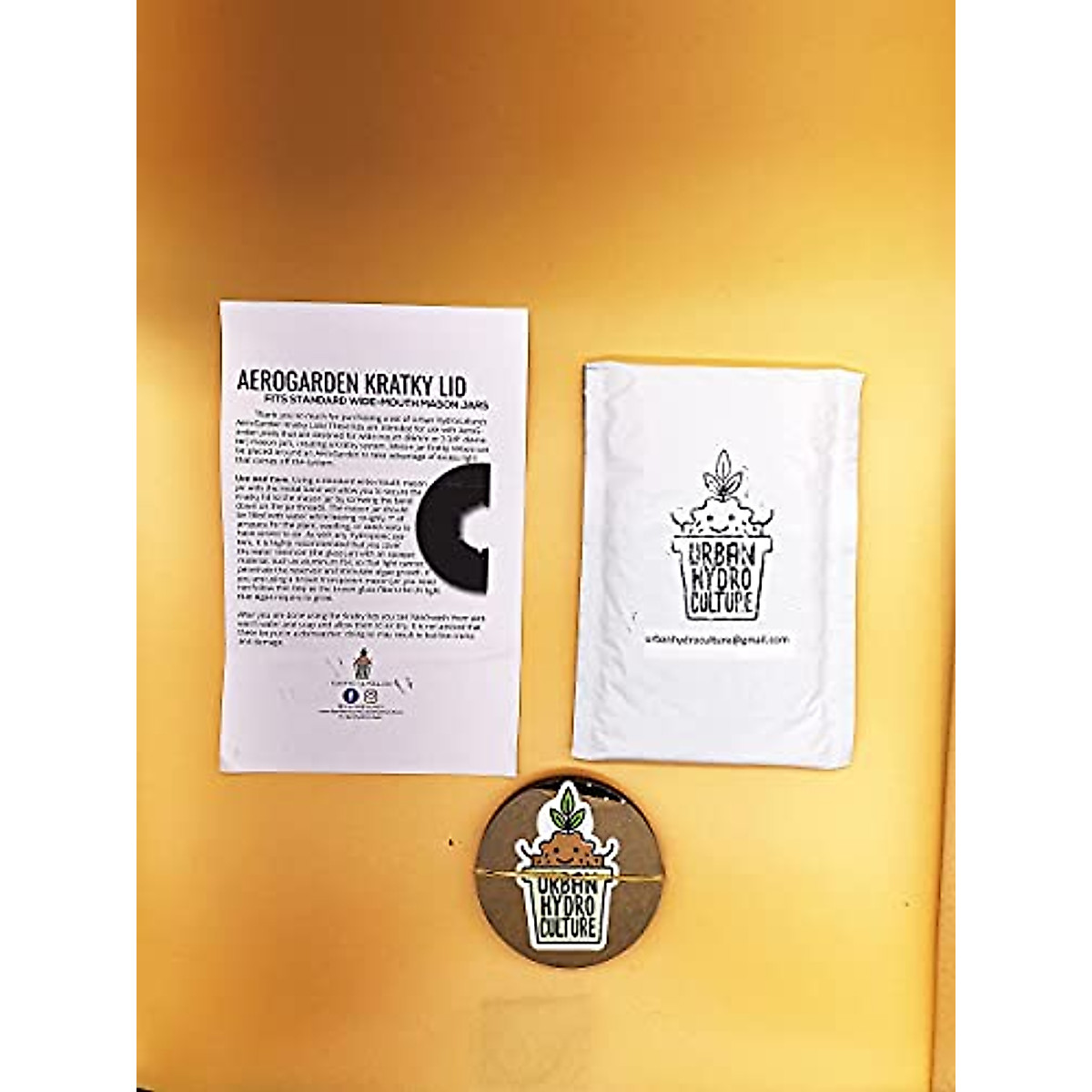 Urban Hydroculture Kratky Lids (3-Pack) AeroGarden Kratky Lid Insert, Compatible with AeroGarden Pods - Passive Hydroponics (Kratky Method), Black