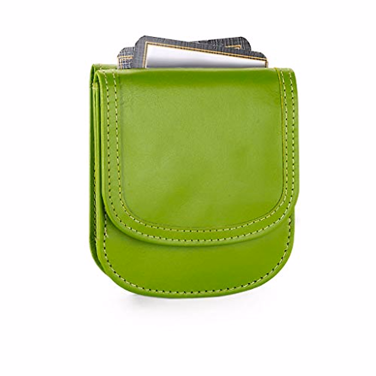 Taxi Wallet - Smooth Leather, Yummy Avocado – A Simple, Compact, Front Pocket, Folding Wallet, that holds Cards, Coins, Bills, ID – for Men & Women