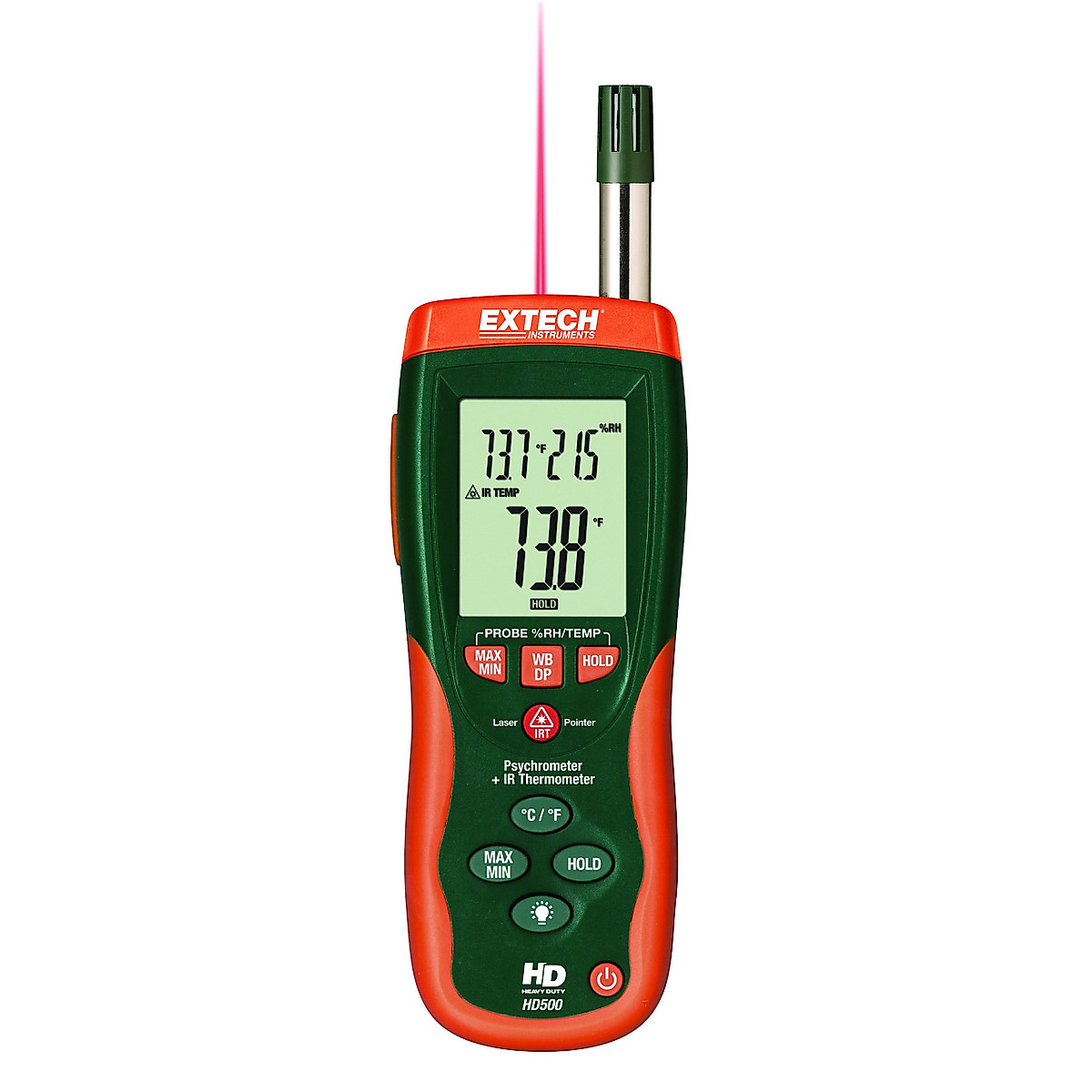 EXTECH HD500 - PSYCHROMETER with 30:1 Infrared Thermometer