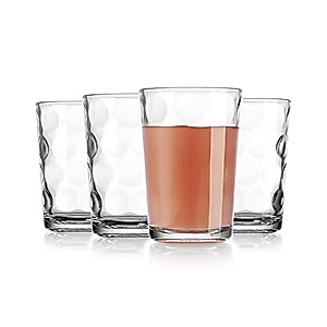 Home Essentials & Beyond Juice Glasses Set Of 4 Tumbler Glass Cups 7 oz Uses for Juice, Water, Cocktails, and more Beverages. Dishwasher safe…
