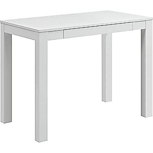 Ameriwood Home Parsons Desk with Drawer, White , 19.7D x 39W x 30H in