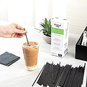 Restaurantware Restpresso 7 Inch Cocktail Stirrers 500 Disposable Coffee Stirring Rods - Premium Odorless Black Plastic Stirrers For Coffee For Hot And Cold Drinks For Bars Or Offices
