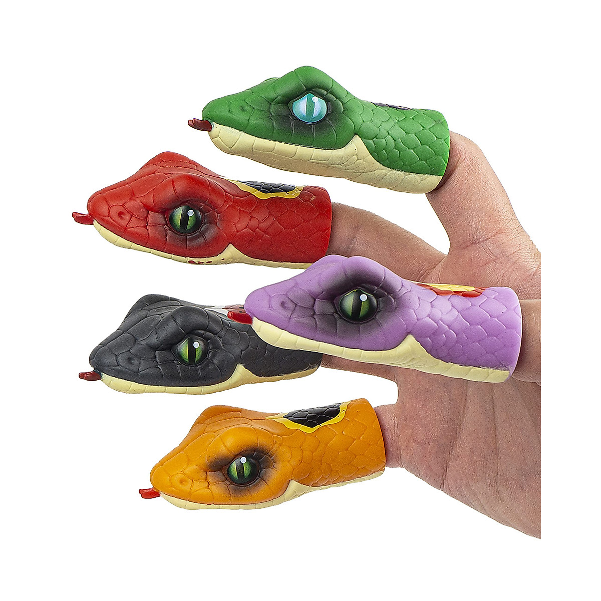 AQKILO® Snake Finger Puppet Set, Animals Puppet Show Theater Props, Novelty Toys Weird Stuff Gifts, 5Pcs