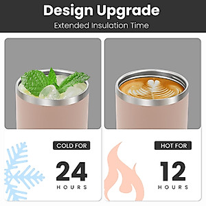 Riley Joy 40 oz 2.0 Stainless Steel Tumbler with Leak-Proof Lid and Straw, Double-Wall Vacuum Insulated Travel Mug for Coffee, Iced Tea, or Water - Ideal for Commutes and Outdoor