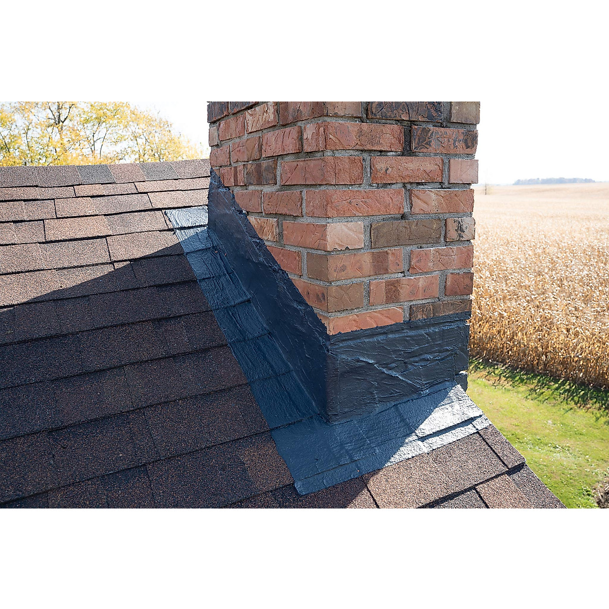 MasonryDefender Chimney Flashing Sealer - Flexible Coating That Protects Chimney Flashings from Water Leaks
