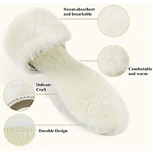 OKAYDA Australian Sheepskin Insoles Cozy & Warm Wool Shearling Insole Unisex for Shoes, Slippers, Boots, Sneakers (Woman 10)