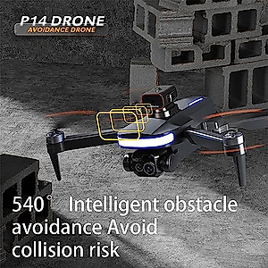 Drone Hd Aerial Quadcopter, 540° Obstacle Avoidance, 2.4g Wifi Fpv Drone With 4k Camera, Suitable For Adult Use, Rc Quadcopter, Brushless Motor, Circular Flight, Altitude Hold, Headless Mode (Gray)