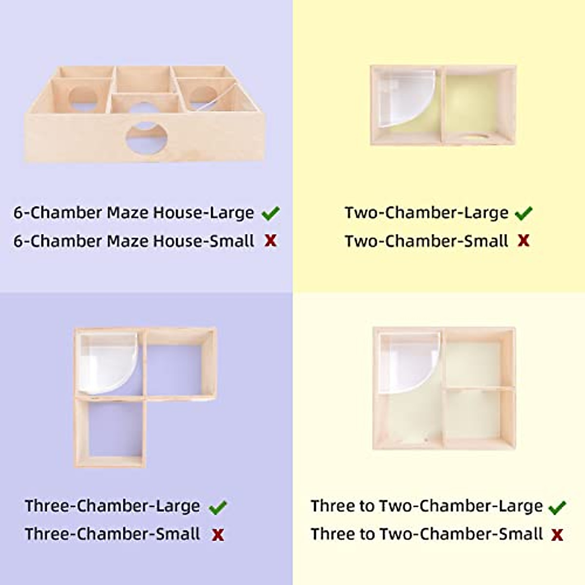 Niteangel Small Animal Sand-Bath Box - Acrylic Critter's Sand Bath Shower Room & Digging Sand Container for Hamsters Mice Lemming Gerbils or Other Small Pets (Fan-Shaped, Transparent)