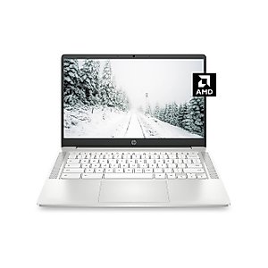 HP Chromebook 14-inch HD Laptop AMD 3015Ce 2.3 GHz 4GB DDR4 RAM, 32GB eMMC, AMD Radeon Graphics, USB Type-C, Wi-Fi, Bluetooth, ChromeOS, 14a-nd0030nr Forest Teal (Renewed)