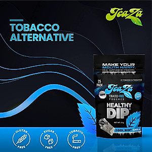 Teaza Energy Pouches, Tobacco Free Nicotine Free, Smokeless Alternative Snuff Healthy Chewing Tobacco Alternative, Minty Flavors Combo | 1 Wintergreen Chill & 1 Cool Mint Chill | 2 x 25 Pouch Packs