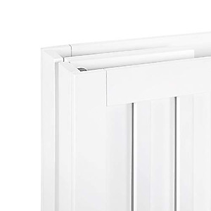 Babyletto Maki Full-Size 2-in-1 Portable Folding Crib with Toddler Bed Conversion Kit in White, Greenguard Gold Certified