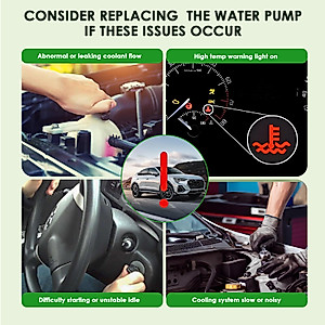 PUAMRPTS Electric Engine Water Pump compatible with Volvo S60/V60/XC60 2014-2024, XC90 2016-2024, S80 S90 V90 XC40 XC70, 2.0l 4 cylinder Turbo, Replaces #OE 31368715