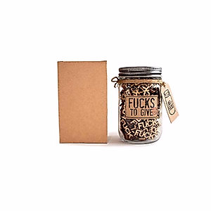 Jar of Fucks (12oz) Gift Jar for Valentine's Day, Birthdays, Anniversaries"Fucks to Give"