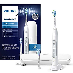Philips Sonicare ExpertClean 7500, Rechargeable Electric Power Toothbrush, White, HX9690/06