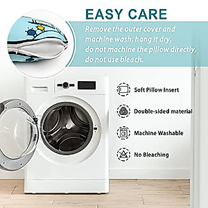 Retro Travel Trailer Shaped Throw Pillow 2Pcs, Decorative Throw Pillow for Couch Sofa Living Room Home Decor for Camper RV Lovers,Christmas/Mother's/Father's/Thanksgiving/Valentine's Day/Birthday Gift