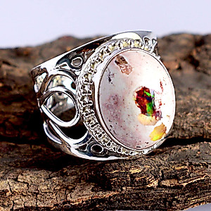 Ravishing Impressions Pretty Looking Mexican Fire Opal Gemstone 925 Solid Sterling Silver Ring Handmade Jewelry For Women