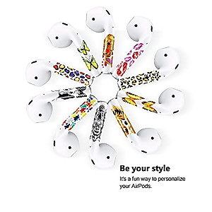 ROCKMAX Holographic Stickers for AirPods 2, Premium Butterfly AirPods Skins, New AirPods Wrap Skin with Built-in Applicator (245LS)