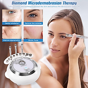 3 in 1 Diamond Microdermabrasion Machine, TopDirect Facial Skin Care Salon Equipment w/Vacuum & Spray (Strong Suction Power: 65-68cmhg)