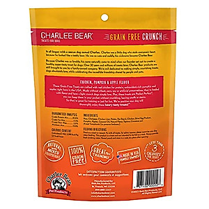 Charlee Bear Grain-Free Bear Crunch Chicken, Pumpkin & Apple Flavor - Net Wt 8 oz.