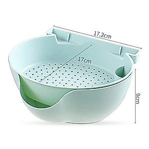 UGpine Double Dish Snack Bowl for Pistachios, Peanuts, Sunflower Seeds, Cherries, Nuts, with Shell Storage- Bonus Phone Slot, Green