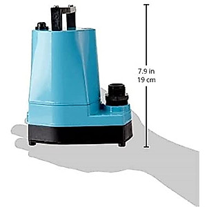 Little Giant 5-MSP 115-Volt, 1/6 HP, 1200 GPH Aluminum Manual Utility Pump, 10-Ft. Cord, Blue, 505000