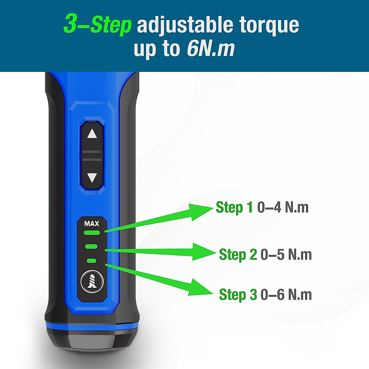 Werktough 4V Mini Electric Cordless Screwdriver with 3-Gear Torque 5Nm Power 25pc Screwdriver Bits S2 LED Light USB Charging Home Improvement S026