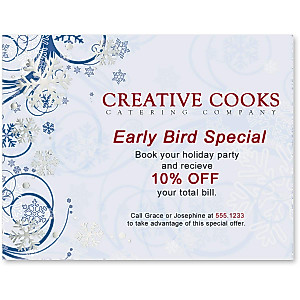 PaperDirect Winter Waltz Postcards, Silver Foil Accents, 100 Count, Standard 4¼ inch x 5½ inch