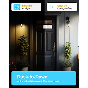 Sunco 2 Pack Dusk to Dawn Light Bulbs Outdoor Sensor A19 LED Light Bulb, UL, 9W (60W Eqv.), 800lm, Auto On/Off Photocell Automatic for Outdoor Lighting, 3000K Warm White