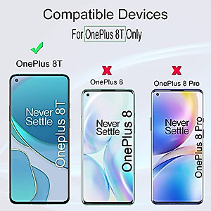 Ibywind Screen Protector For OnePlus 8T,with 2Pcs Tempered Glass,1Pc Camera Lens Protector,1Pc Backing Carbon Fiber Film [Fingerprint Reader,Easy to install]