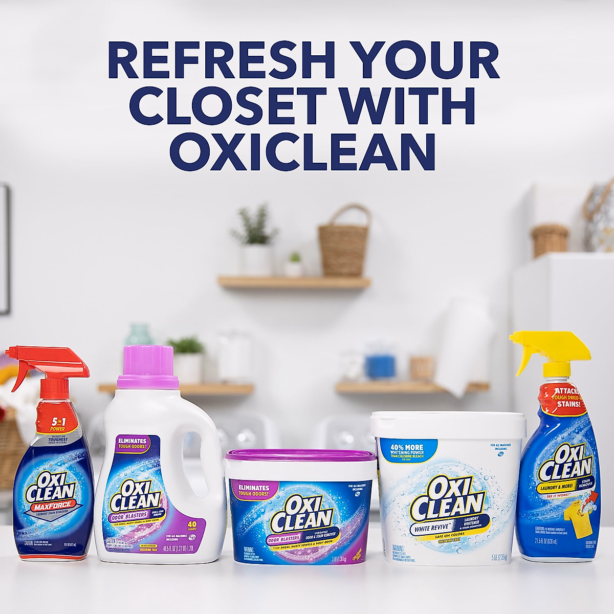 OxiClean Odor Blasters Odor and Stain Remover Laundry Booster Liquid, 50 fl oz