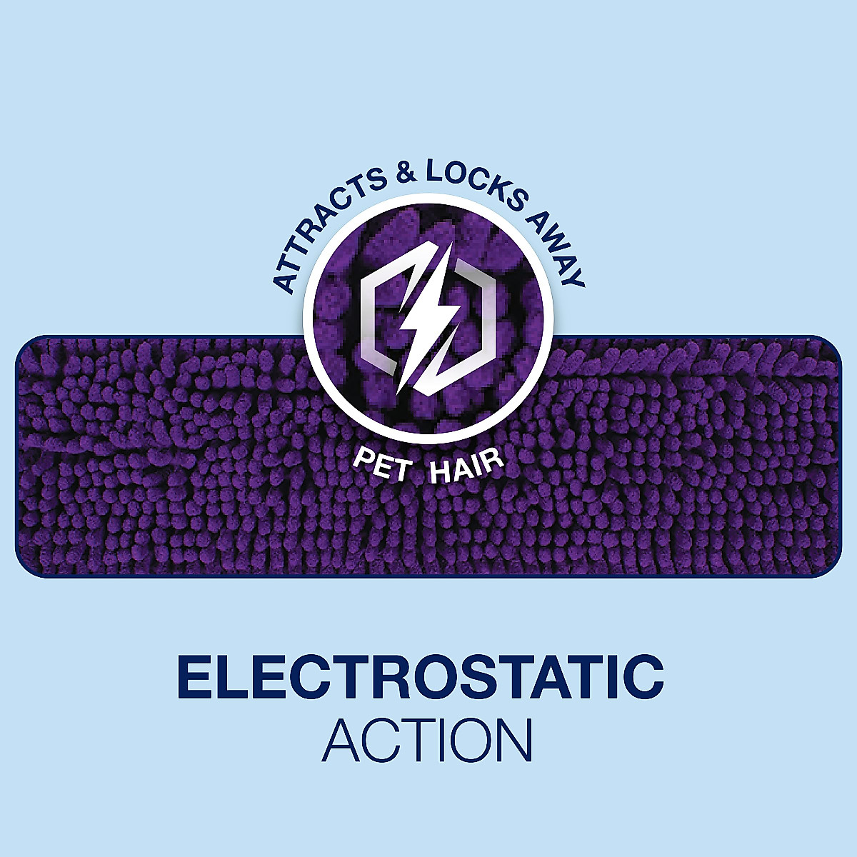 Bona Pet System Microfiber Sweeping Pad for Multi-Surface Floors - For Use With Bona Mops - Attracts and Picks Up Pet Hair, Fur, and Dander - For Wood, Stone, Tile, Laminate, and Vinyl Floors