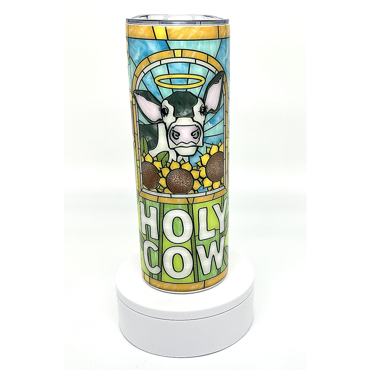 Holy Cow Stained Glass Tumbler