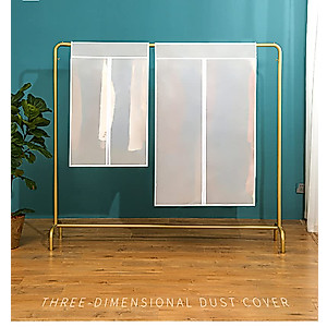 AKWFUNZ Hanging Clothes Bag Transparent and Large Capacity for Keeping Clothes Clean (Small)