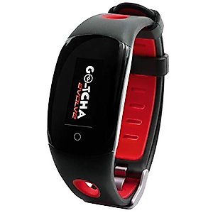 Go-tcha Evolve LED-Touch Wristband Watch for Pokemon Go with Auto Catch and Auto Spin - Black/Red