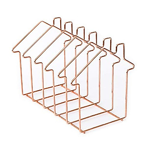 Book Shelf Magazine Rack Newspaper Rack Bookend Storage Rack Metal Wire Letter Rack Display Stand Support Rack Desk Office 26X17.3X18.5CM MUMUJIN (Color : A)