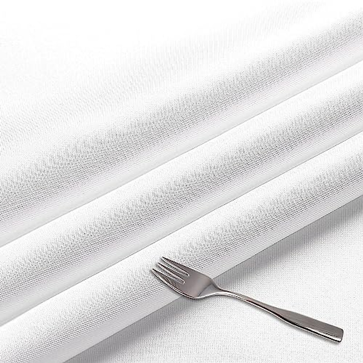 Heudumb Table Cloth 6 Packs White Tablecloths for Rectangle Tables 60x102 Inch Washable Wrinkle Free and Spillproof Polyester Tablecloth for Festival Camping Picnic Wedding Party Table Cover