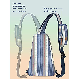 Ocean Pacific Crossbody Sling Bag for Everyday Use, Travel, Work - Casual Daypack for Men Women (Navy)