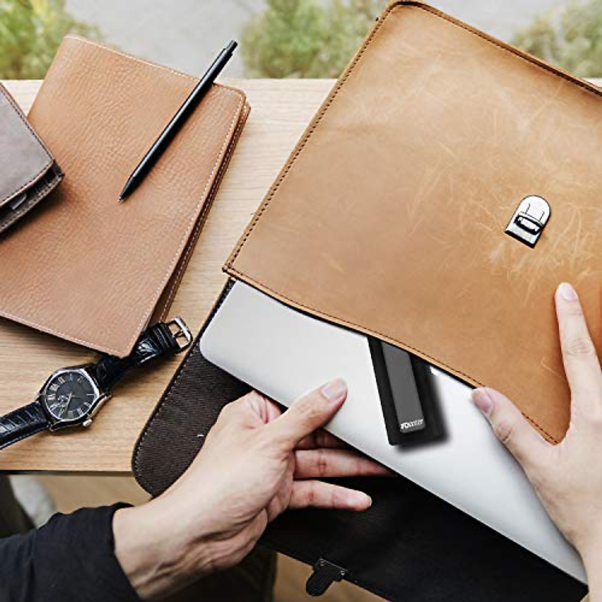 Fantom Drives External SSD 1TB - 1050MB/s Read and Write, USB C and USB A, NVMe, Fortified by Aluminum and Silicone Bumper, Extreme Mini, UCX-1000N