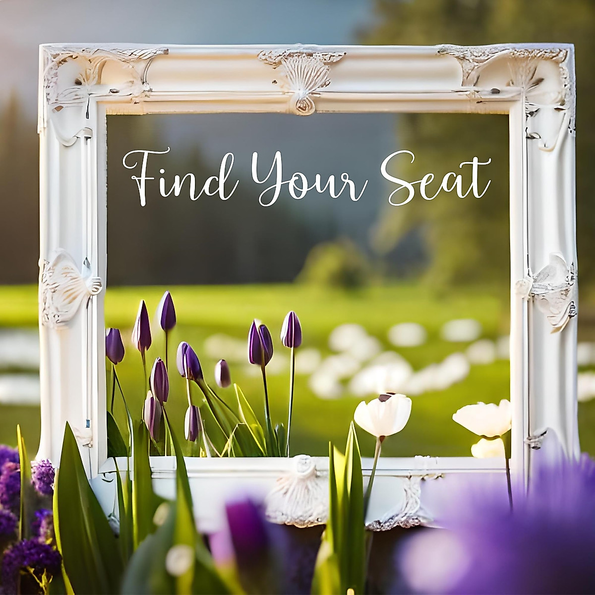 Wedding Seating Chart Decal - Wedding Sign Decor DIY Wedding Decals - Seating Chart Mirror Decal - Wedding Vinyl - Find Your Seat (18" x 3")