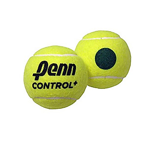 Penn Control Plus Tennis Balls - Youth Felt Green Dot Tennis Balls for Beginners - 12 Ball Polybag