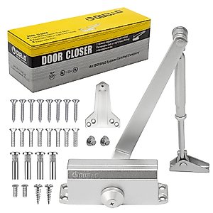 Door Closer - Adjustable Automatic and noiseless Door Closer, Suitable for Residential and Commercial Doors - Easy to Install, Screw Fittings, Instructions and Video provided.
