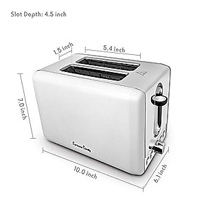 Toasters 2 Slice Best Rated Prime,Stainless Steel,Bagel Toaster - 6 Bread Shade Settings,Bagel/Defrost/Reheat/Cancel Function,1.5in Wide Slots, Removable Crumb Tray,for Various Bread Types (Sliver)