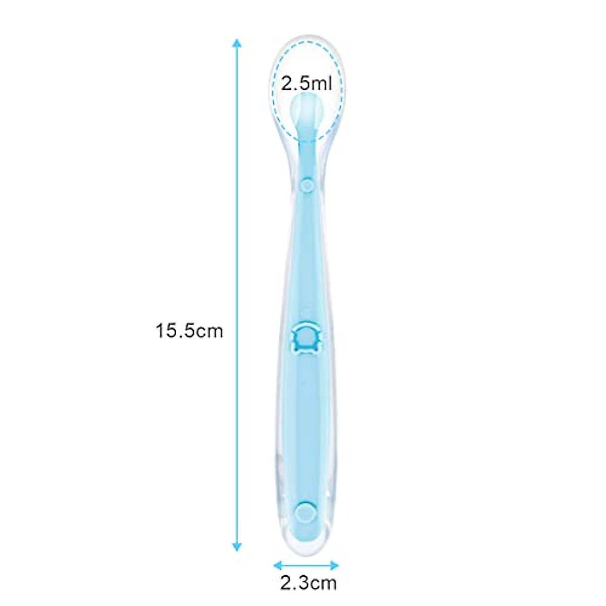 Vicloon Baby Silicone Spoons, 5 PCS Baby Silicone Soft Spoons,Best First Stage Baby Infant Spoons BPA Free, Soft Silicone Baby Training Feeding Spoons For Microwave, Dishwasher and Freezer Safe