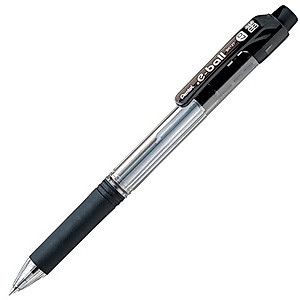 Pentel XBK127-A Oil-Based Ballpoint Pen, Dote-Ball 0.03 inches (0.7 mm), Black, Pack of 5